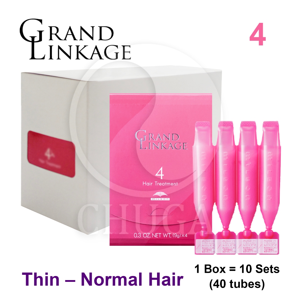 𝐌𝐈𝐋𝐁𝐎𝐍 Grand Linkage Hair Treatment ( 4 / 4+ / 4x ) 40 tubes x 9g ★ For ...