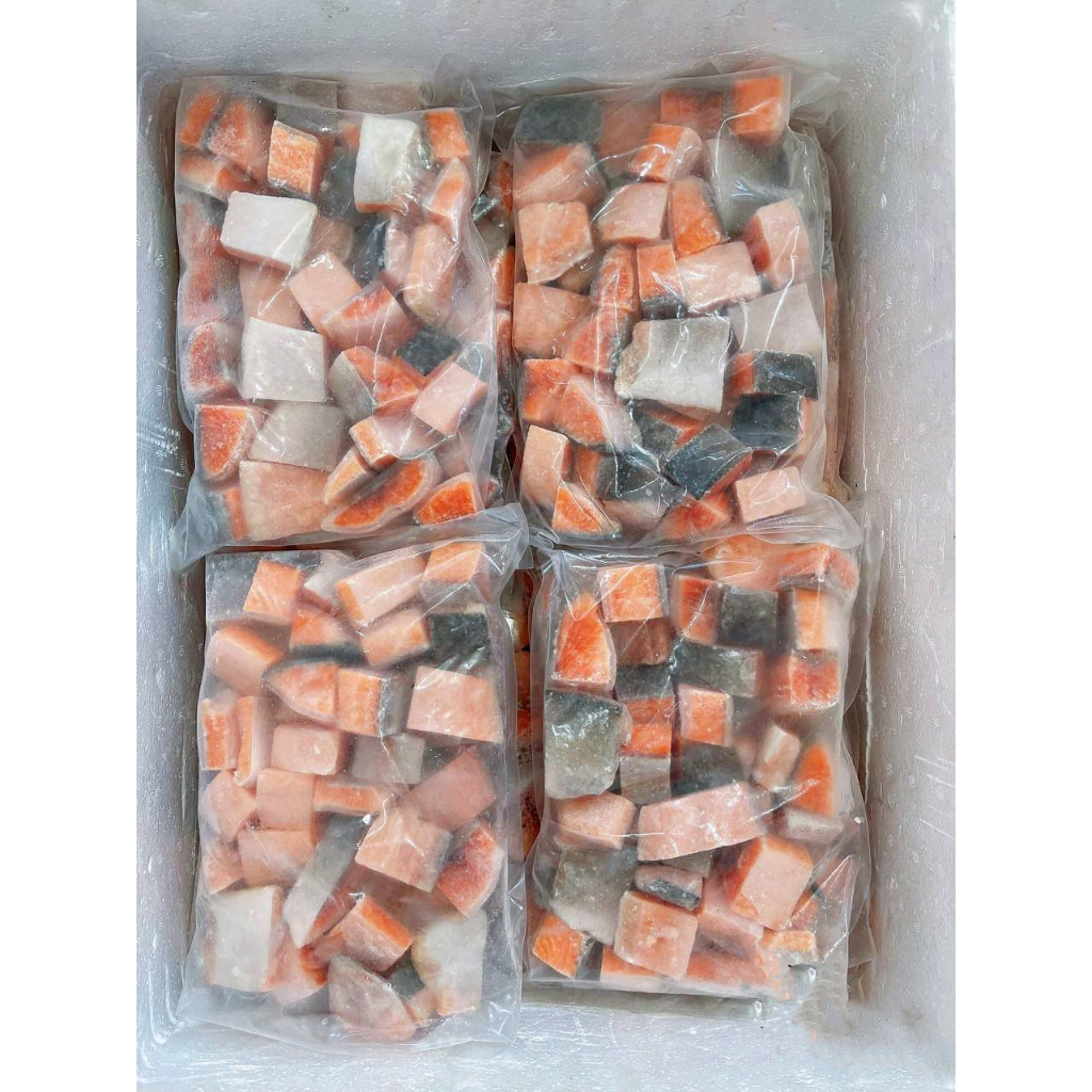 [PRE ORDER] 包冰三文鱼块 Salmon cubes (1kg/pkt) | Shopee Singapore