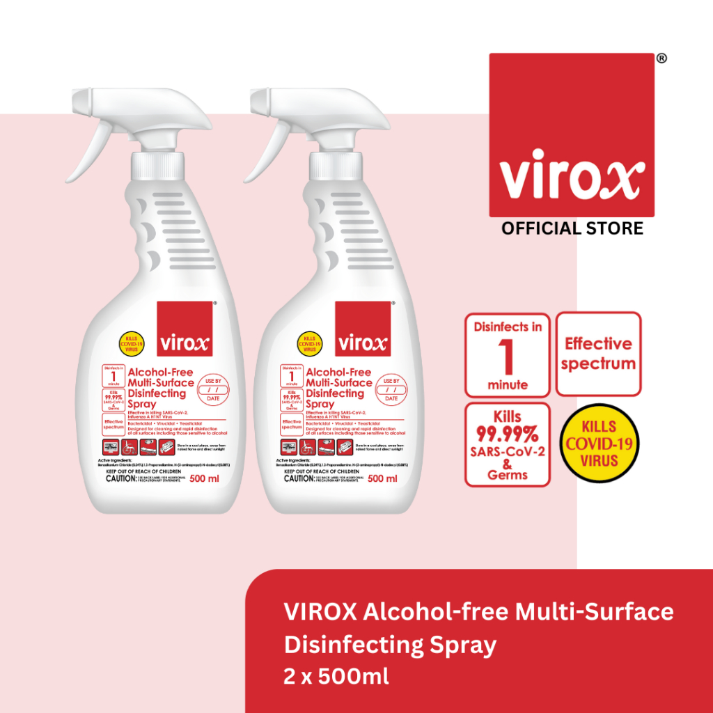 VIROX ALCOHOL FREE MULTI-SURFACE DISINFECTANT LIQUID SPRAY 500ML_VR4037 ...