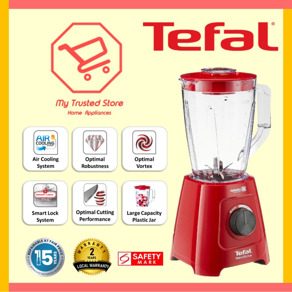 Tefal (BL4255) Blender Blendforce 2 Red | Shopee Singapore