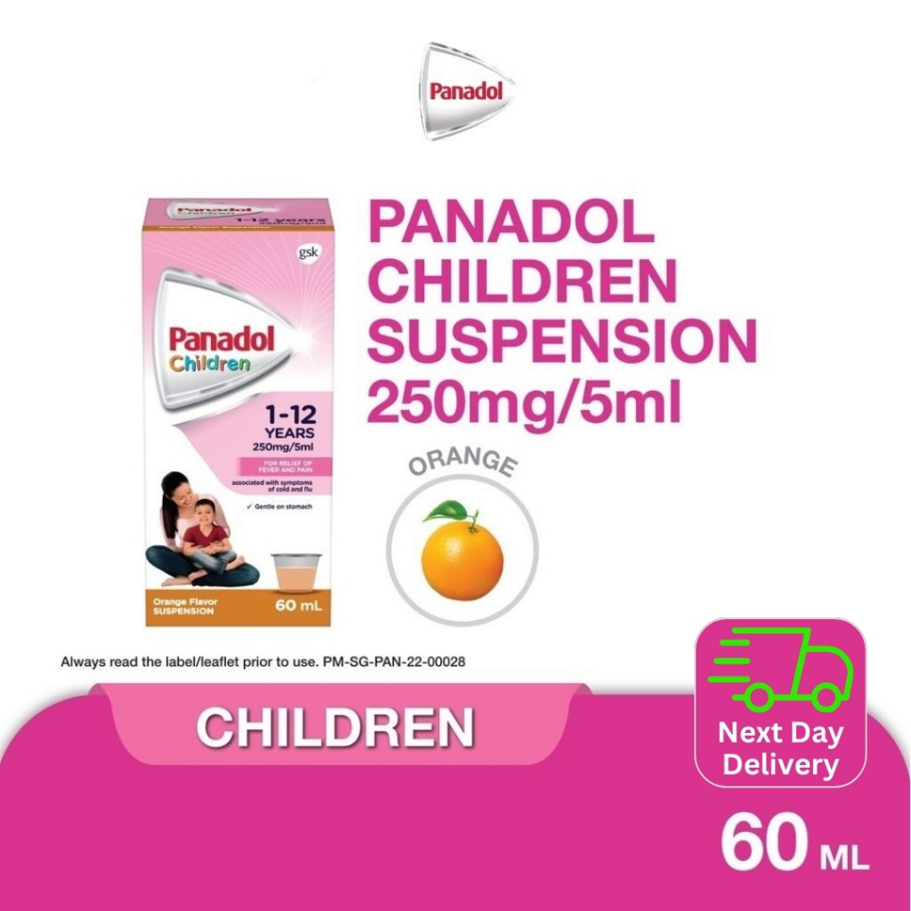 Panadol Children 1-12 Years Old Suspension (60ml) | Shopee Singapore