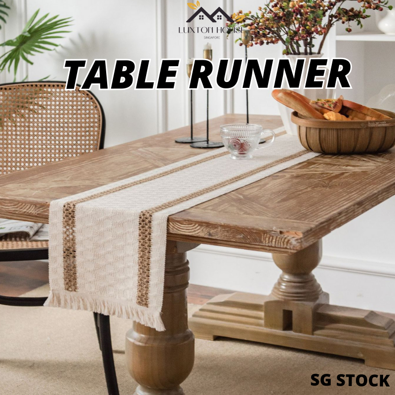 {SG} Table Runner Modern Nordic Cotton Linen Table Flag Table Runners ...