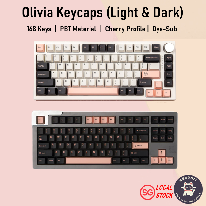 [SG] GMK Olivia Keycaps Light and Dark | Double-shot PBT | Cherry ...