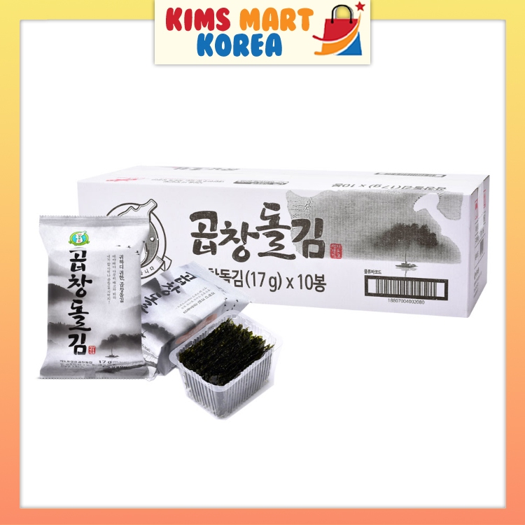 Sunkyung Korean Seaweed Gopchang Stone Laver Roast Seasoned Seaweed 100 ...