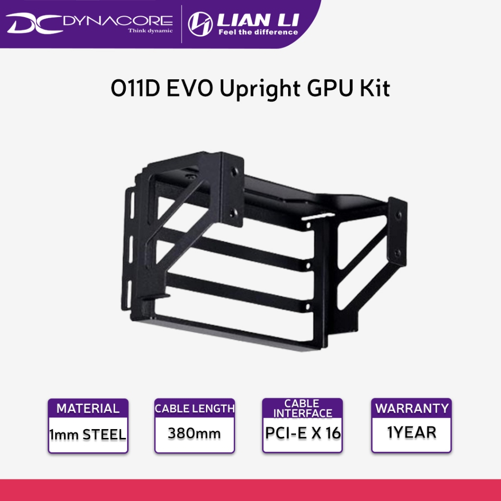 LIAN LI O11DE-2X Upright GPU Kit for O11 Dynamic EVO Black PCI-E 4.0 ...