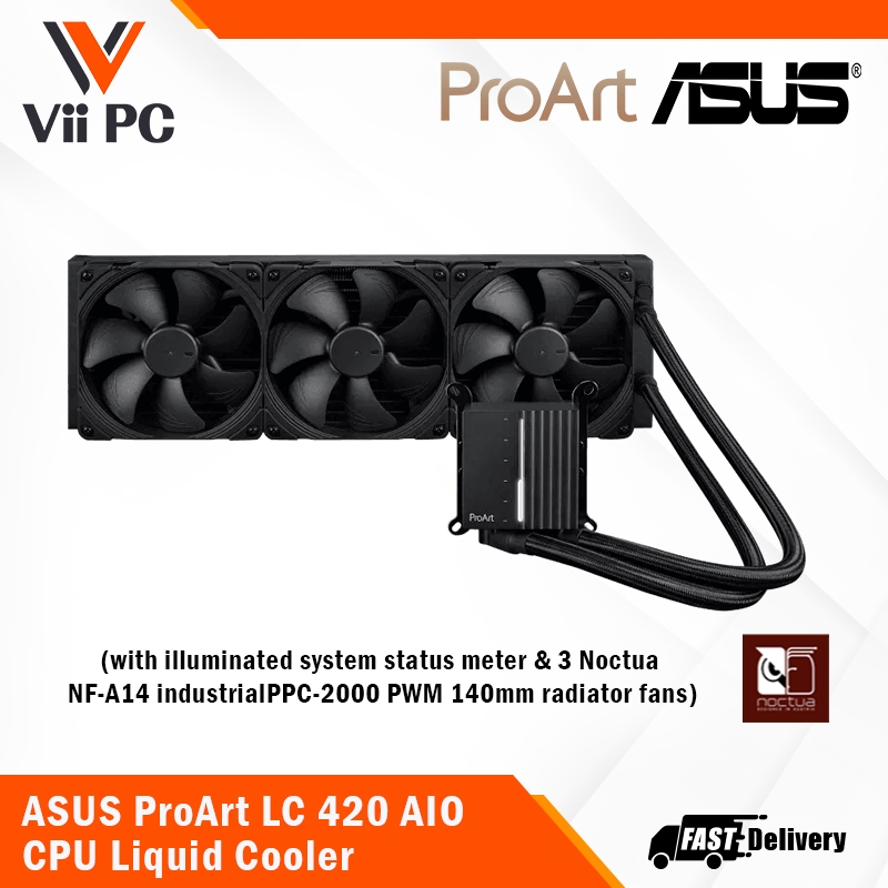 ASUS ProArt LC 420 ALL-IN-ONE CPU LIQUID COOLER w illuminated system ...