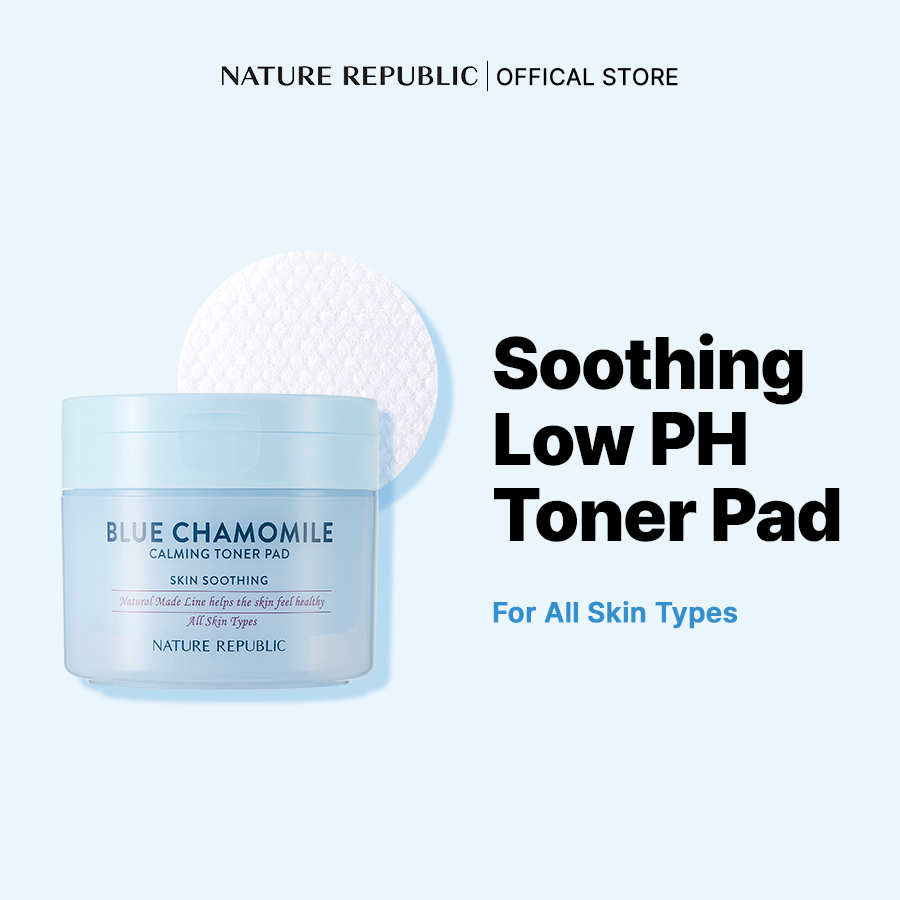 [Nature Republic] Natural Made Blue Chamomile Calming Toner Pad 50pc ...
