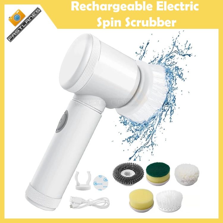 Rechargeable Electric Spin Scrubber | Shopee Singapore