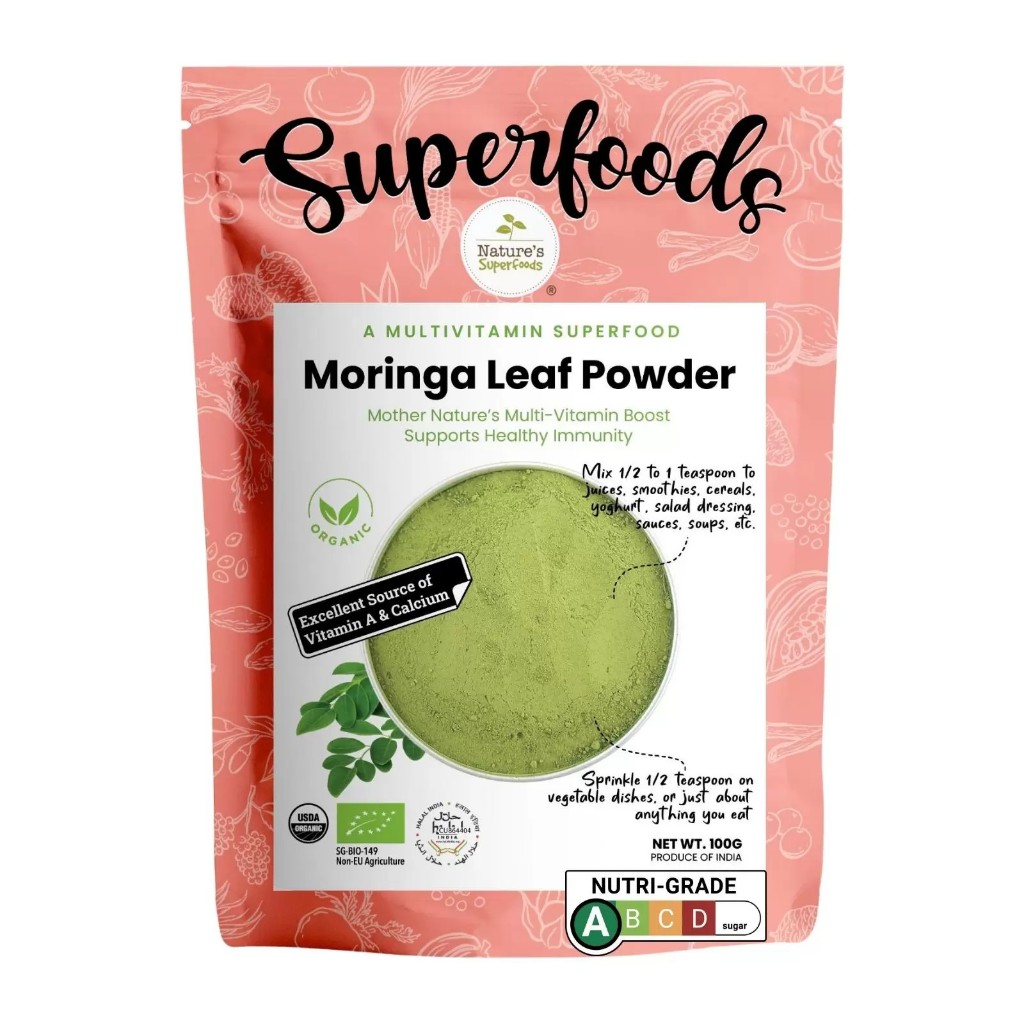 Nature's Superfoods Organic MORINGA Leaf Powder (100g) | Shopee Singapore