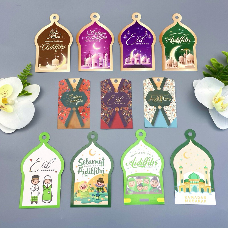 [OMOYAA.SG]-BIG SIZE-50 PCS INCLUDE 10M STRING-HARI RAYA TAG - RAMADAN ...