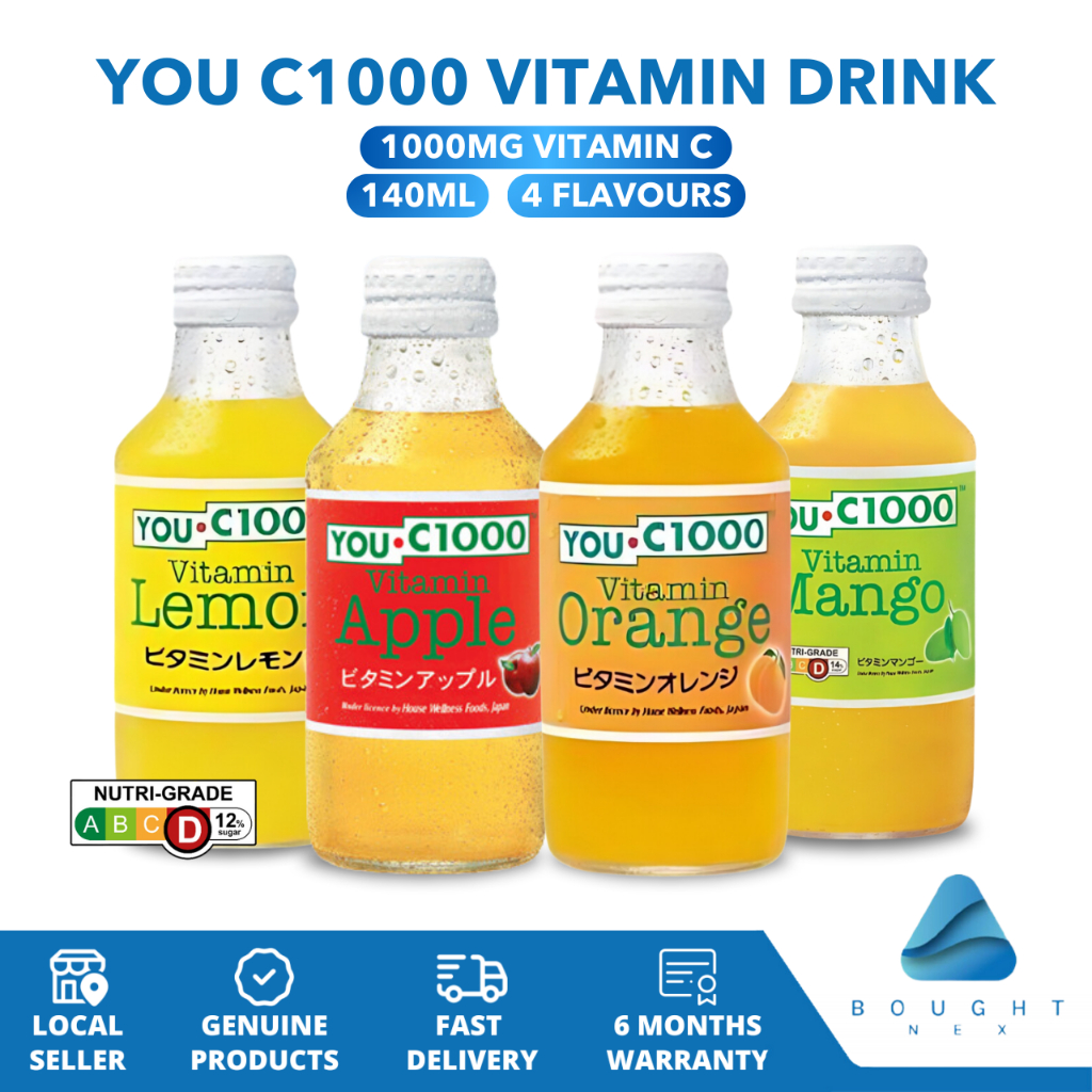 You C1000 Vitamin Drink 140ml Lemon Orange Apple Mango Halal Delicious ...