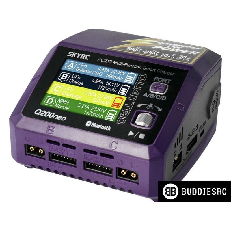 SKYRC Q200 NEO LIPO 1-6S 10A 200W AC CHARGER | Shopee Singapore