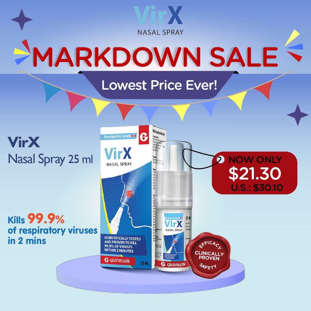 VirX Nasal Spray | Nitric Oxide Nasal Spray 25ml | Anti Viral Nasal ...