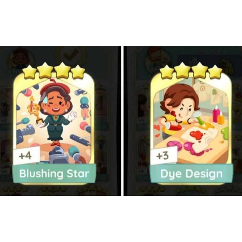 Monopoly Go Stickers Gold (Blushing Star & Dye Design) | Shopee Singapore