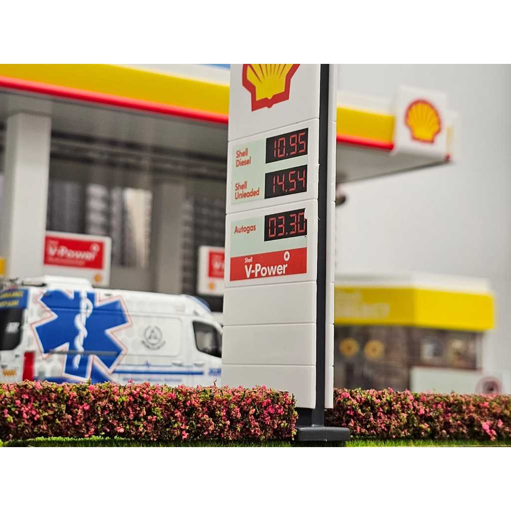 Tiny City 1/64 or 1:64 scale - Diorama Shell Petrol Station Playset PS3 ...