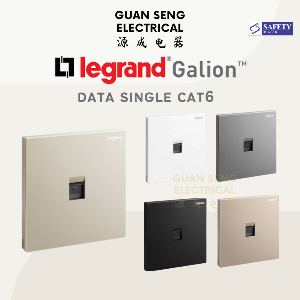 [SG Seller] Legrand Galion RJ45 Cat6 Data Socket White Dark Silver ...
