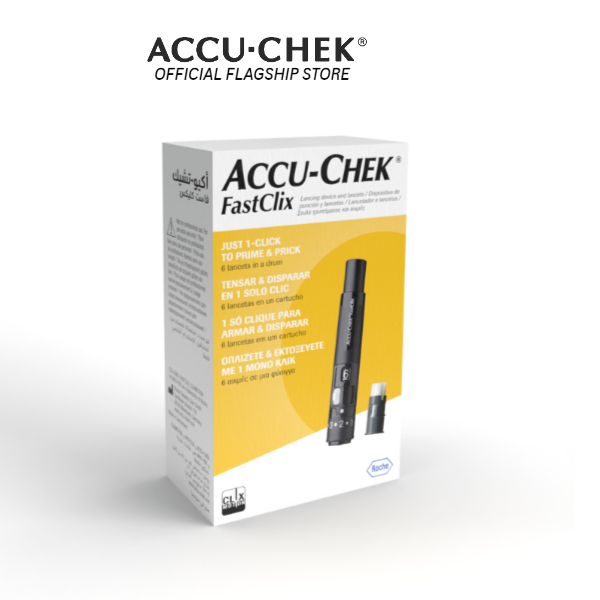 Accu-Chek FastClix Lancing Device Kit (Virtually Pain-free, 1-click ...