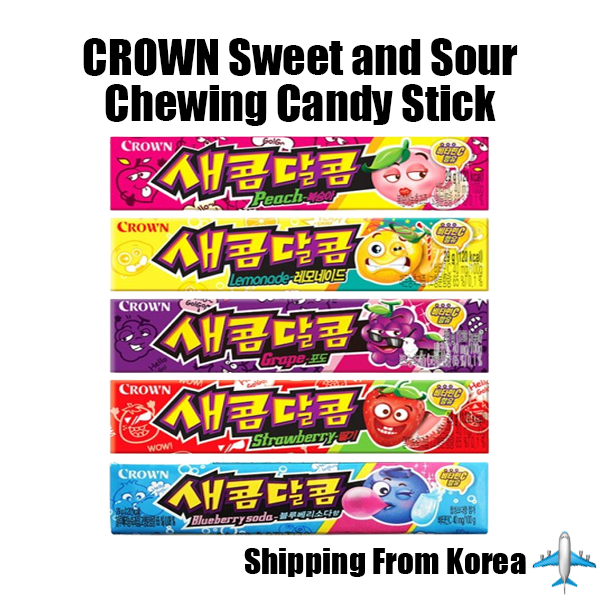 [CROWN] Sweet and Sour Chewing Candy Stick Type 29g Korean Snacks ...