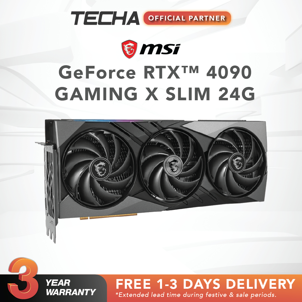 [SUPER EXPRESS] MSI GeForce RTX 4090 GAMING X SLIM | 24GB GDDR6X | Graphics Card | Shopee Singapore