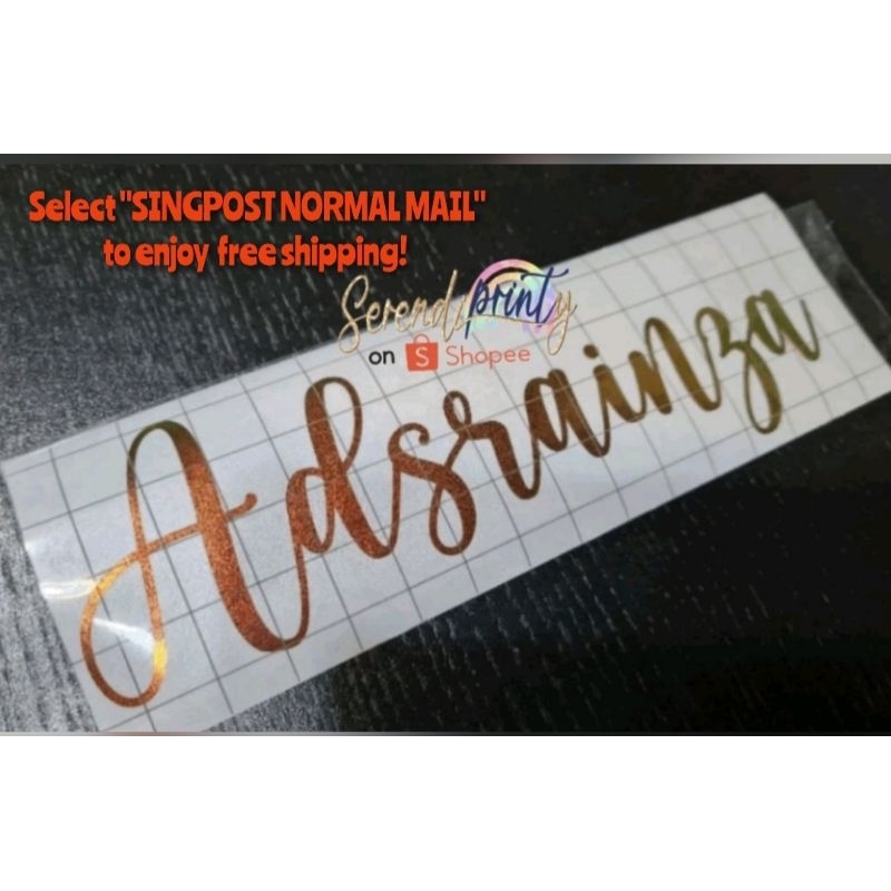 Customised name vinyl sticker decals | Shopee Singapore