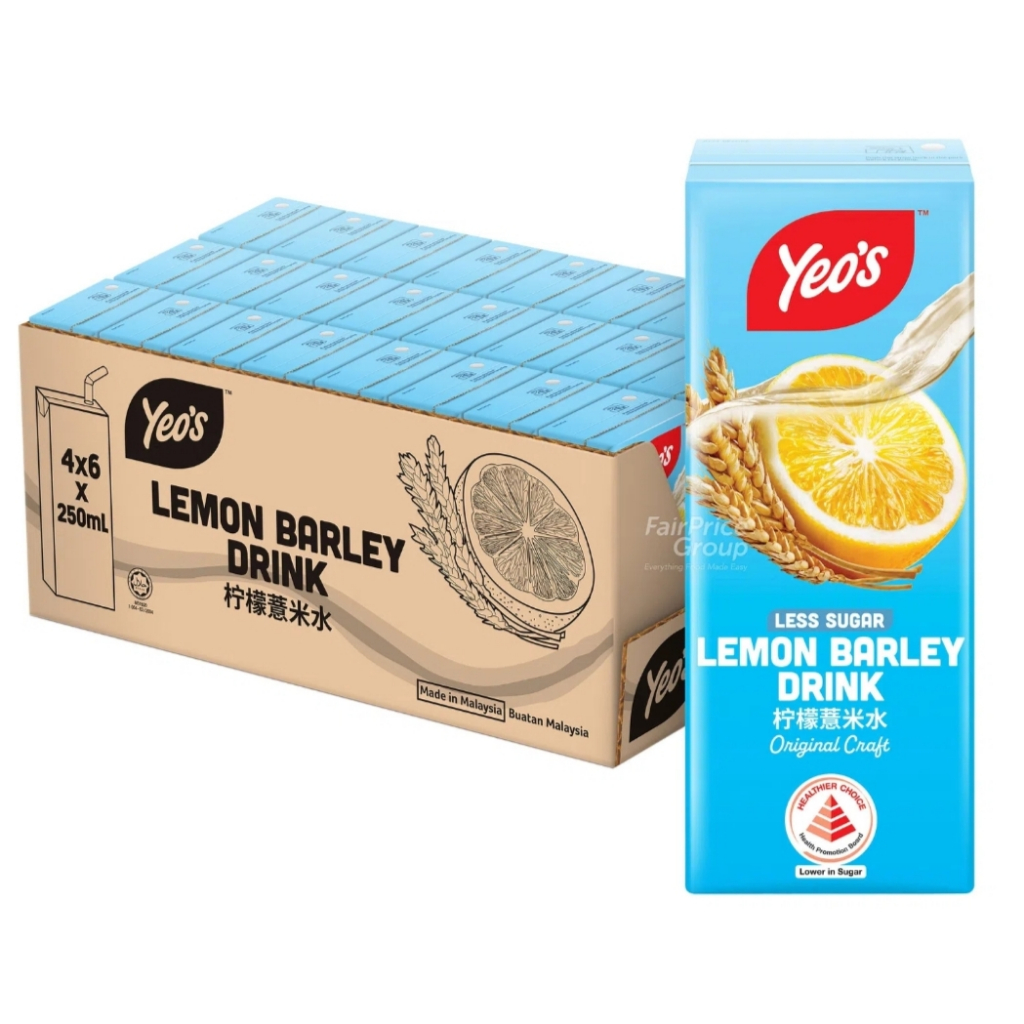 [Bundle Of 2] Yeo's Lemon Barley Drink(2x 24's x 250ml) | Shopee Singapore