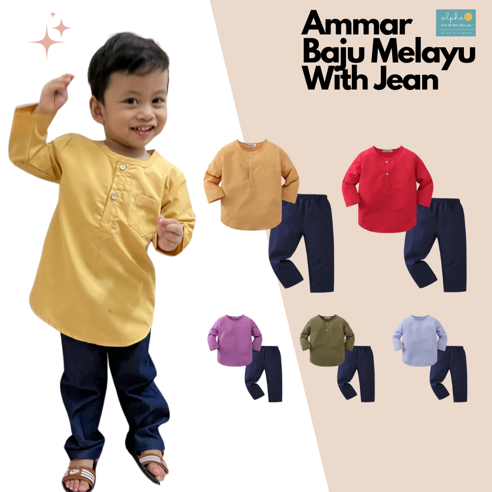 Alpha Mamma - #2023 Ammar Kurta With Jean Baju Raya Baby Boy ...