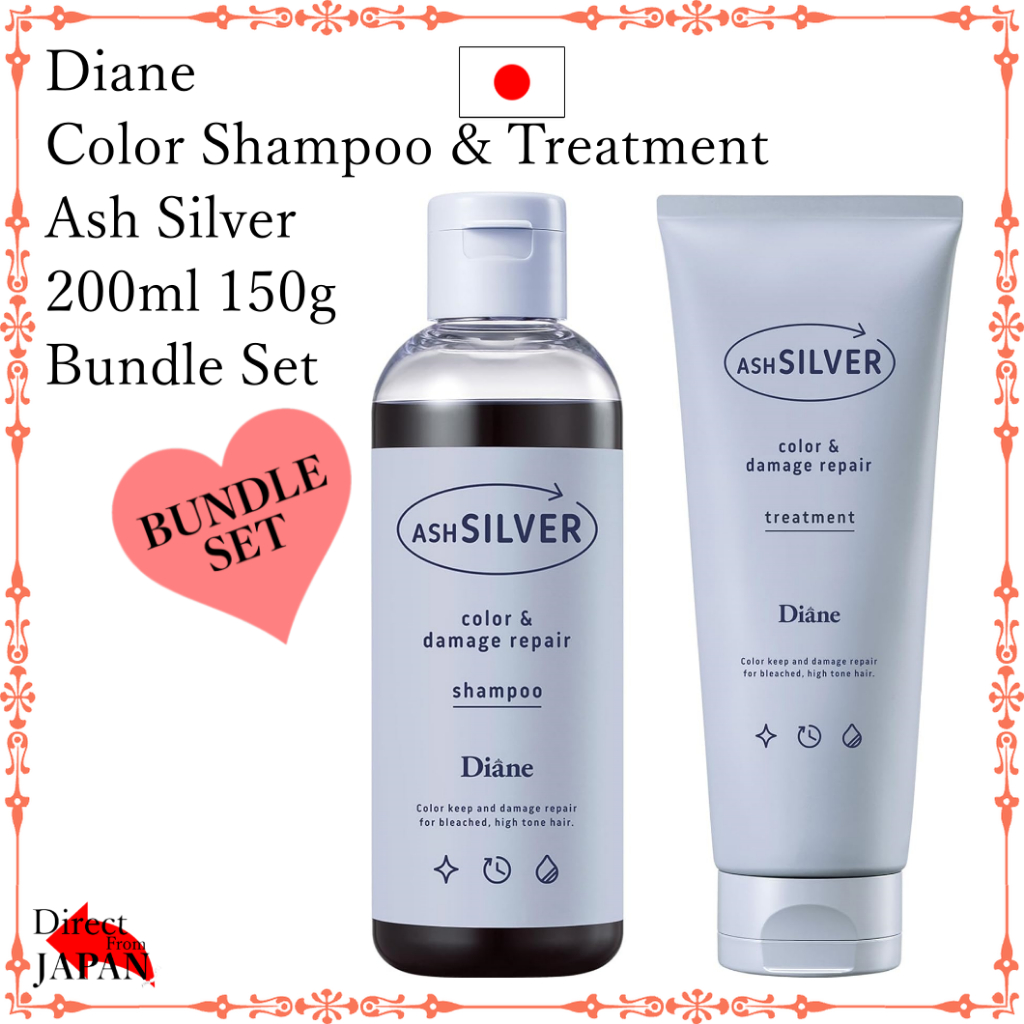 Diane Color Shampoo & Treatment ( Conditioner ) Ash Silver 200ml 150g ...