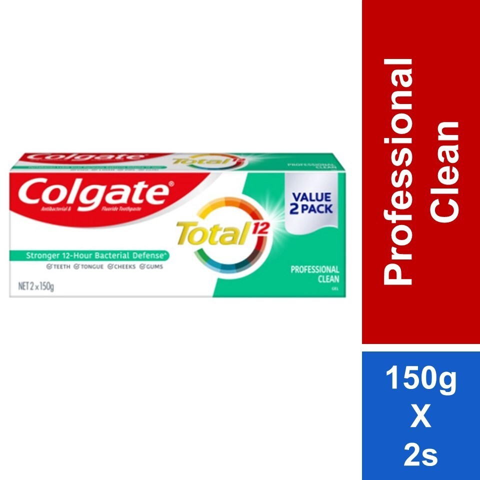 Colgate Total Professional Clean Gel Antibacterial Toothpaste Valuepack ...