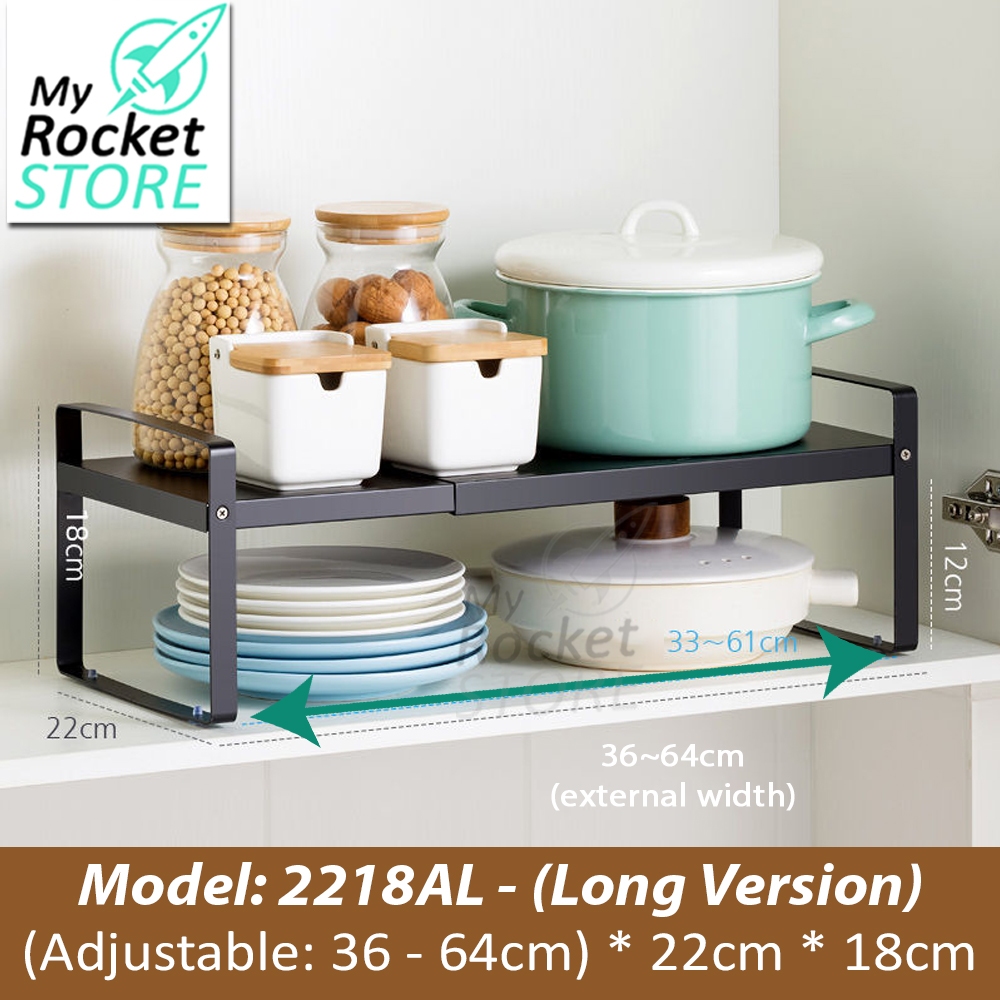 Adjustable Kitchen Cabinet Divider Rack Stand | Organiser Extendable ...