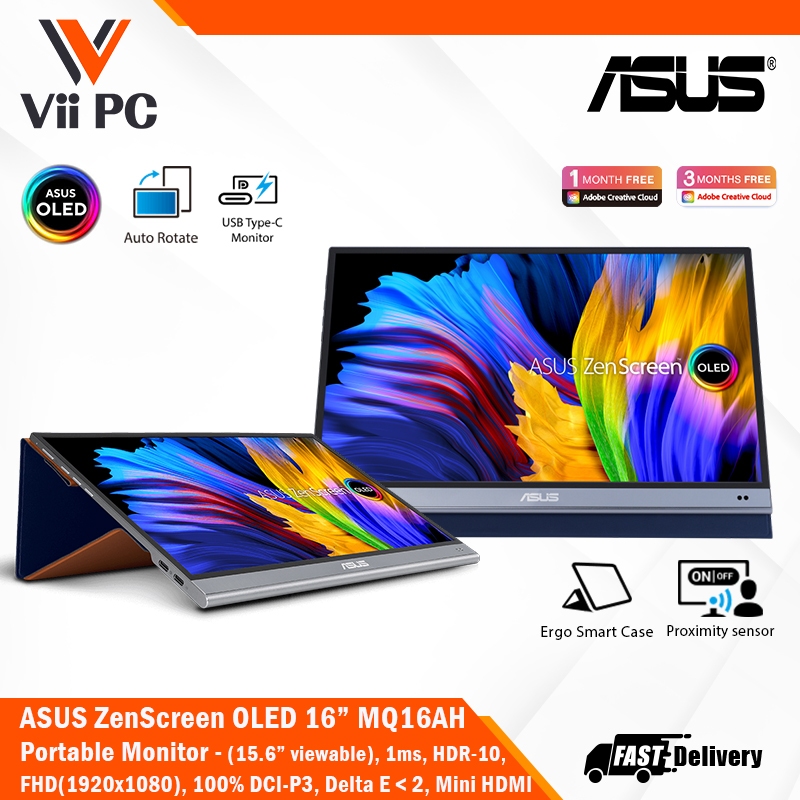 ASUS ZenScreen OLED MQ16AH 16" (15.6" viewable) FHD(1920x1080) 1ms, 100 ...