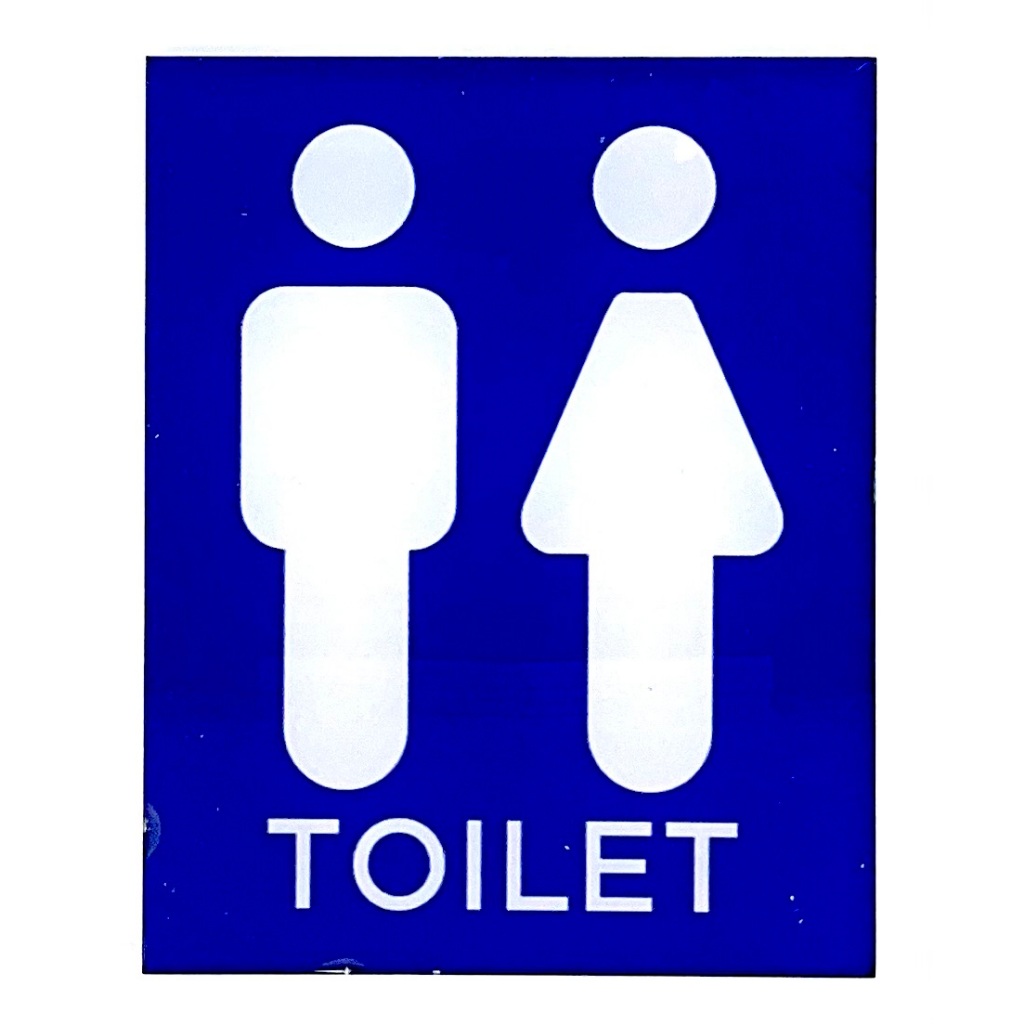 TOILET SIGN/SIGNAGE | 80mm x 100mm | WASHROOOM SIGN, RESTROOM SIGN ...