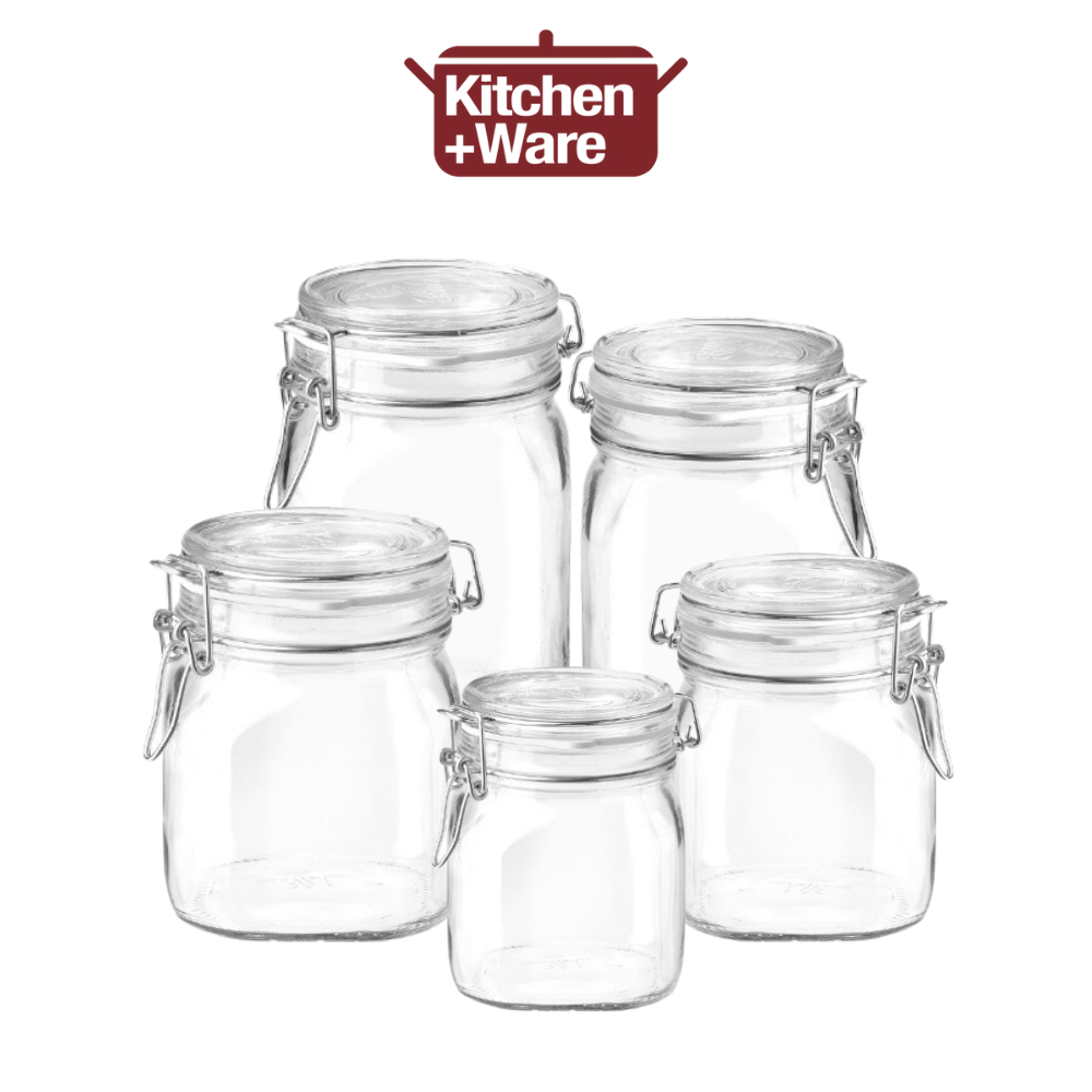 Bormioli Rocco Fido Jar [500ml/ 750ml/ 1L/ 1.5L/ 2L] / Air Tight Glass ...