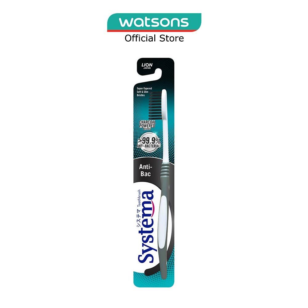 SYSTEMA Gum Care Anti-Bacterial Charcoal Powdered Bristles Toothbrush ...