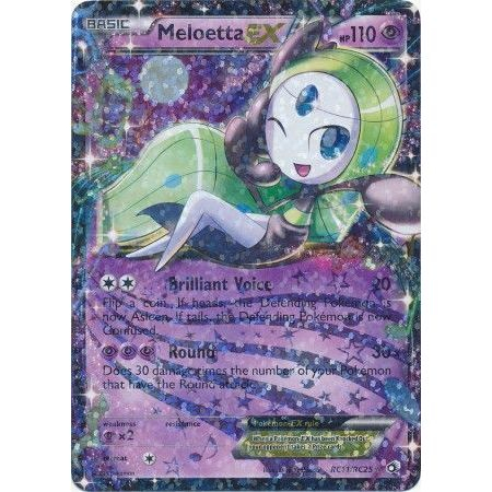 English Pokemon Card Meloetta EX - RC11/RC25 - Ultra Rare Black & White ...