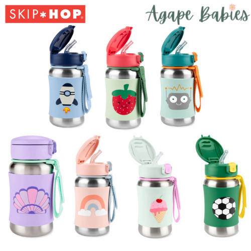 Skip Hop Spark Style Stainless Steel Straw Bottle - 8 Designs (New ...