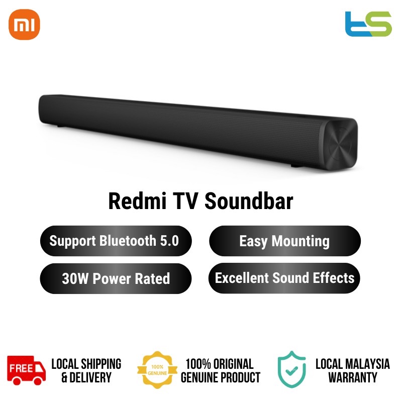 Xiaomi Redmi Mi TV SoundBar Speaker - Black (30W) Sound Bar Bluetooth 5 ...