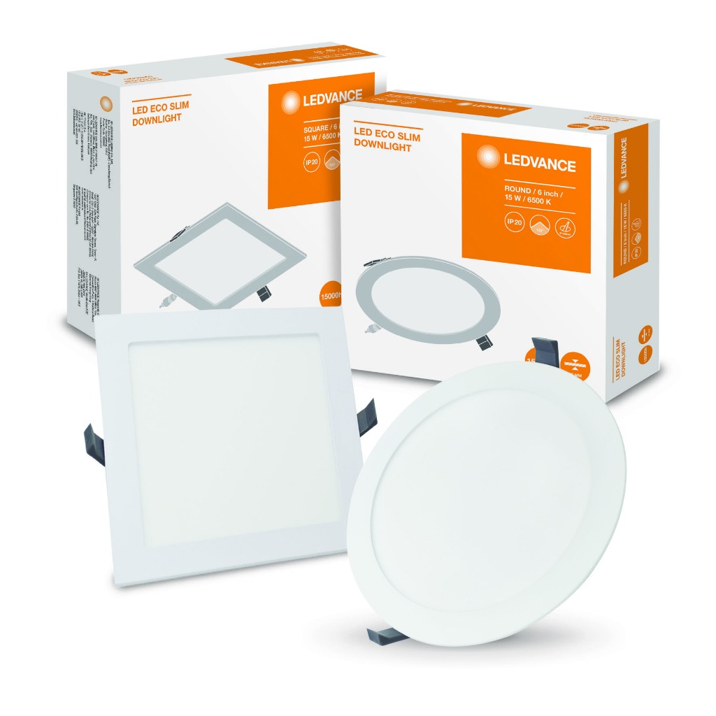 LEDVANCE 18W LED ECO SLIM DOWNLIGHT ROUND / SQUARE (8 INCH) | Shopee ...