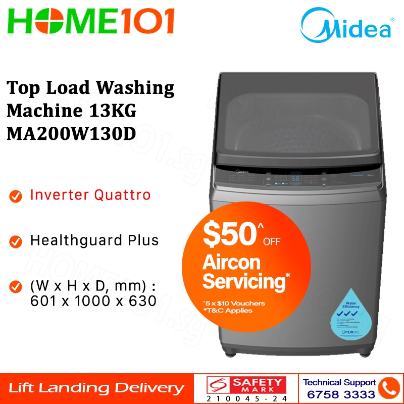 Midea Top Load Washer 13KG MA200W130D | Shopee Singapore