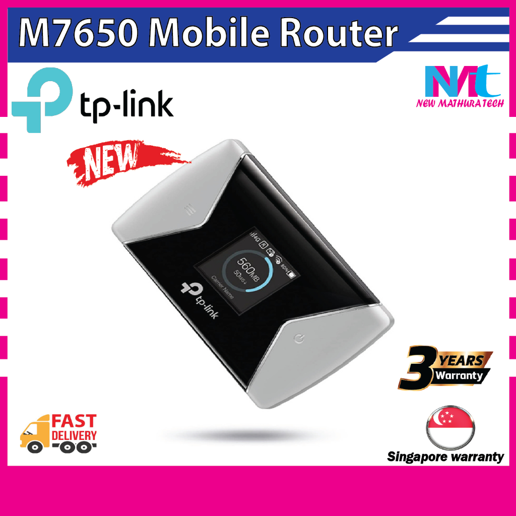 TP-Link M7650 600Mbps LTE-Advanced Mobile Wi-Fi Router (Local Warranty ...