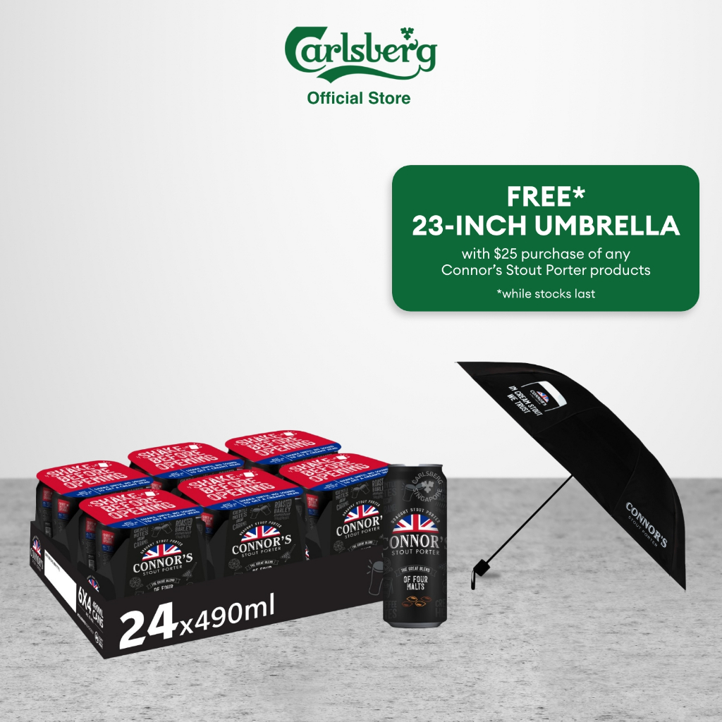 Connor's Stout Porter Draught Beer 490ml Can (Pack of 24) | Shopee ...