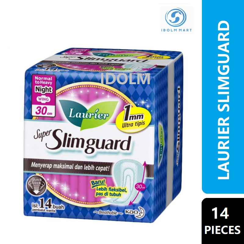 [ Bundfle of 2 Packs ] Laurier Super Slimguard Night Wing 30cm, 14 ...