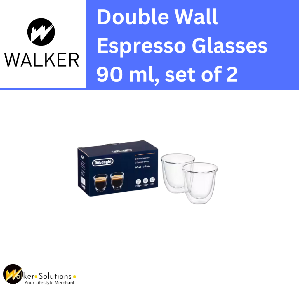Delonghi Espresso Double Wall Thermal Glasses - COFFEE - Espresso Glass ...