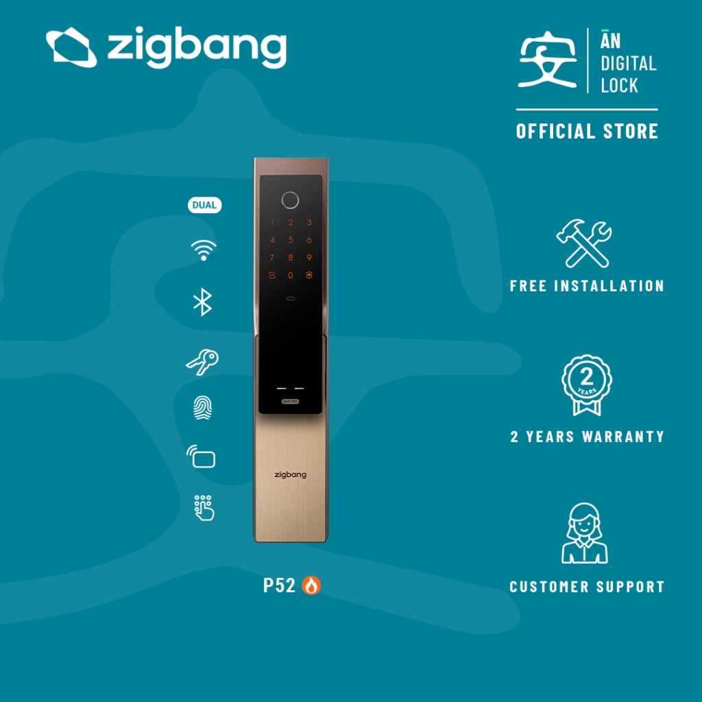 Zigbang SHP-P52 Digital Door Lock | AN Digital Lock | Shopee Singapore