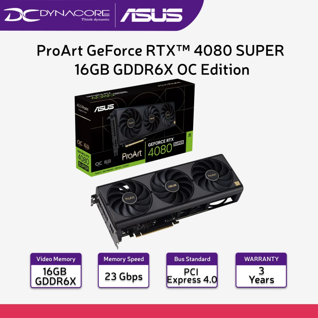 【Free 850W Gold PSU】Asus ProArt GeForce RTX 4080 SUPER OC Edition 16GB ...