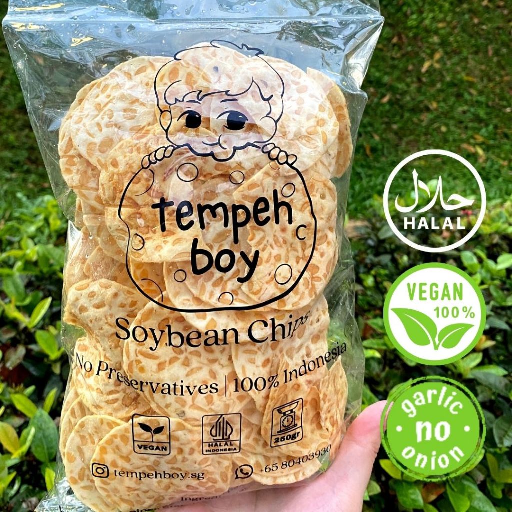 Tempeh Chips (250g) - Halal/ Vegan/ Healthy Soybean Chips by [Tempeh ...