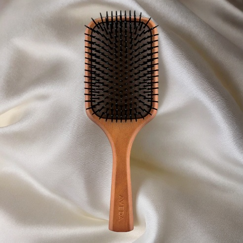 Aveda Wooden Large Paddle Brush - Natural Boar Bristle for Smooth, Soft ...