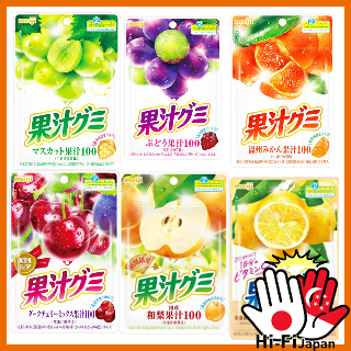 Meiji Fruit Gummy: Grape / Muscat / Wenzhou Mandarin / Lemon / Japanese Pear / Dark Cherry Mix ...