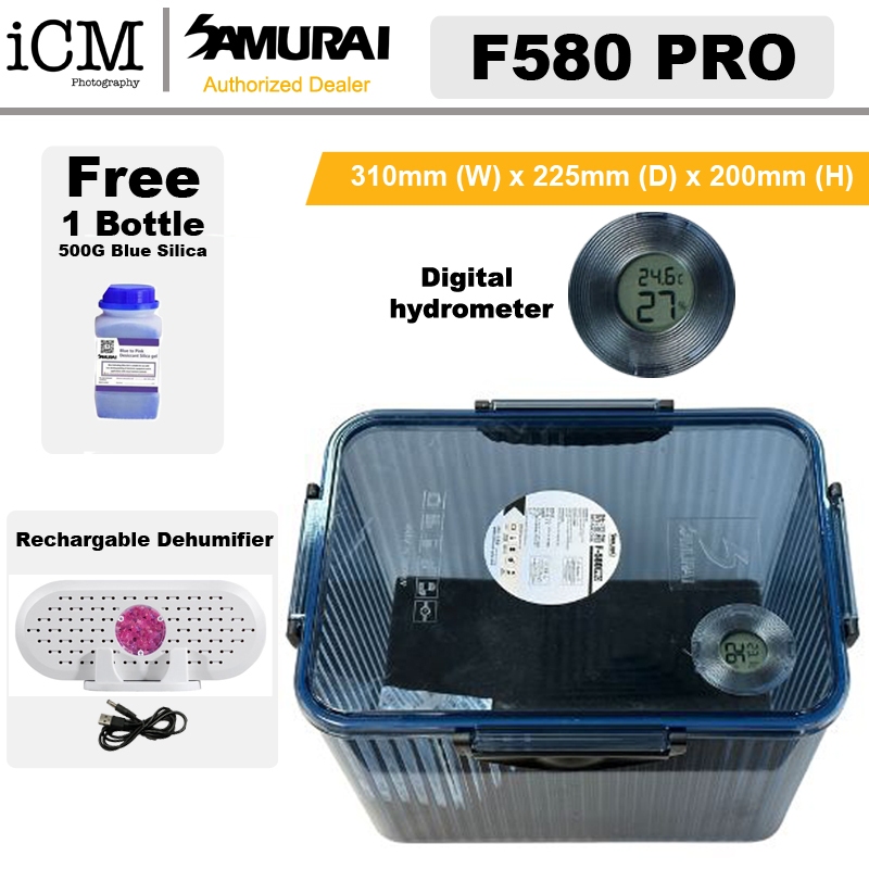 Samurai F380 F580 Dry Box with Silica Gel Pack | Shopee Singapore