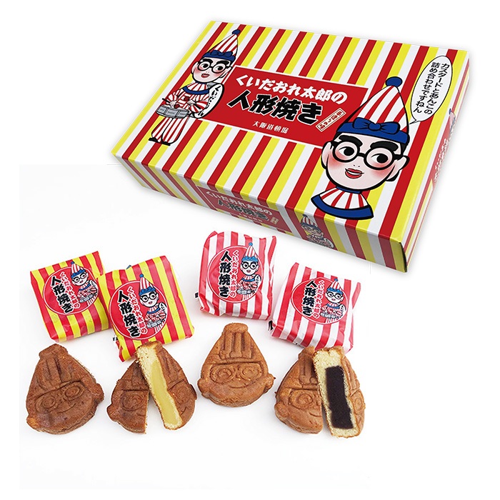 Kuidaore Taro's Ningyoyaki (red bean paste and custard) Osaka souvenir ...