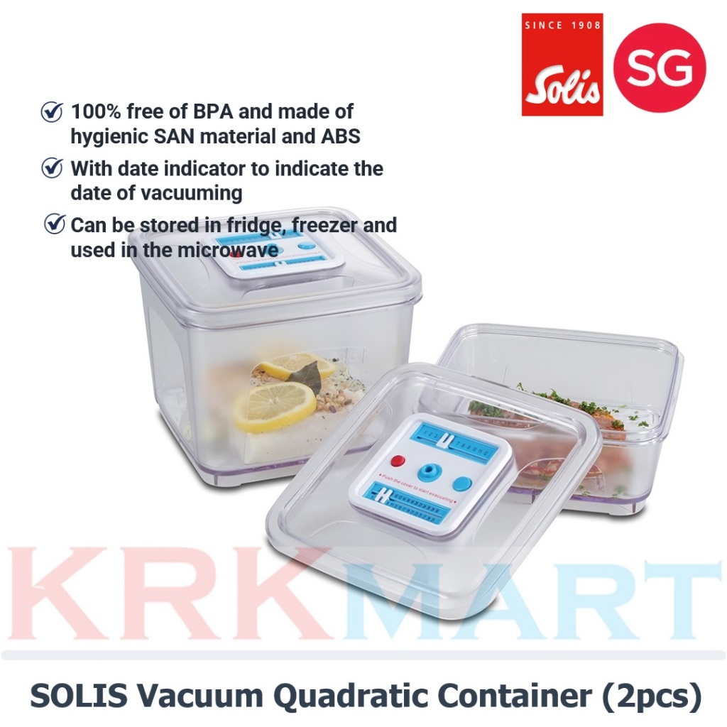 SOLIS VACUUM QUADRATIC CONTAINER (2PCS) | Shopee Singapore